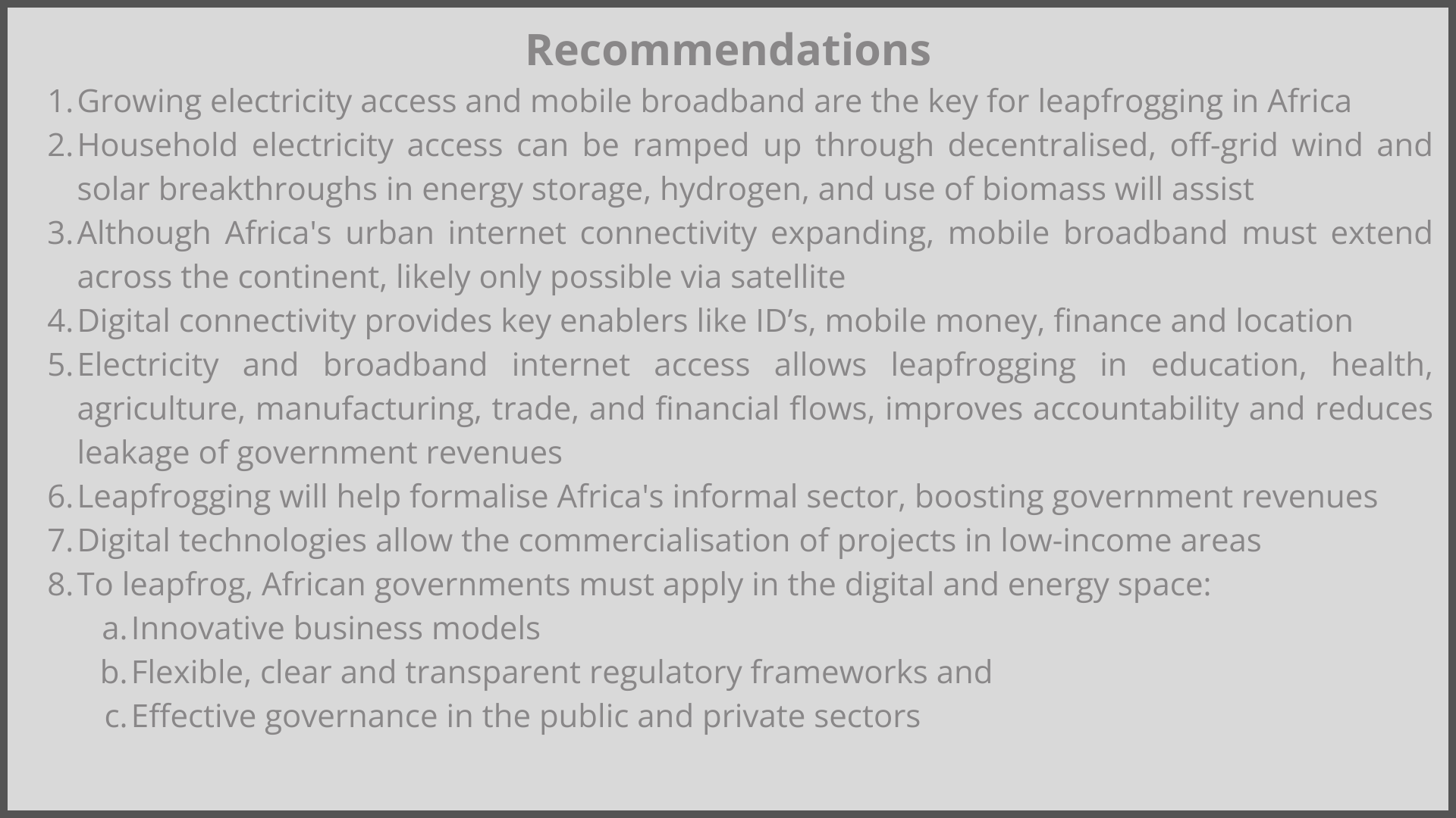 Leapfrogging - ISS African Futures